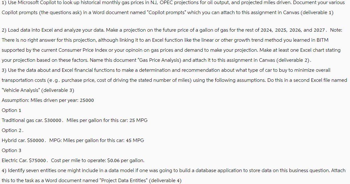 Solved **Please compute and give table data for deliverables | Chegg.com