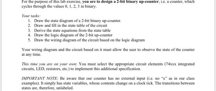 Solved Design A 2 Bit Binary Up Counter Ie A Counter 