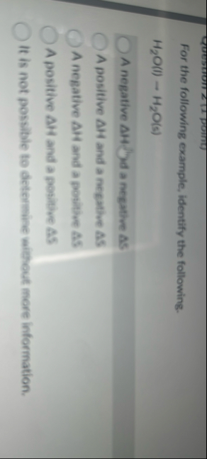 Solved For the following example, identify the | Chegg.com