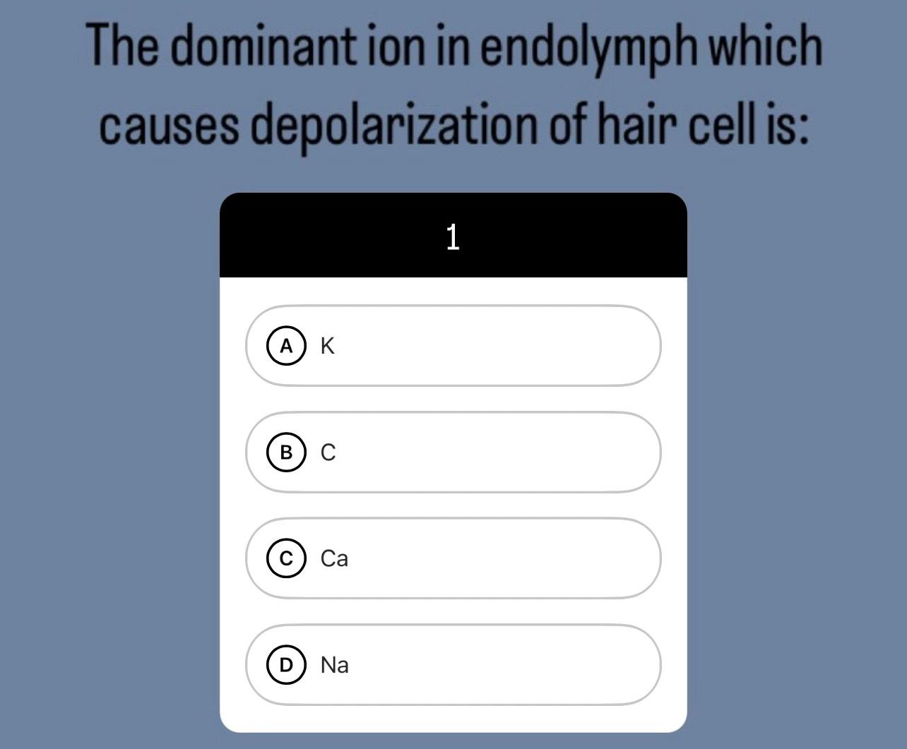 Solved The dominant ion in endolymph which causes | Chegg.com