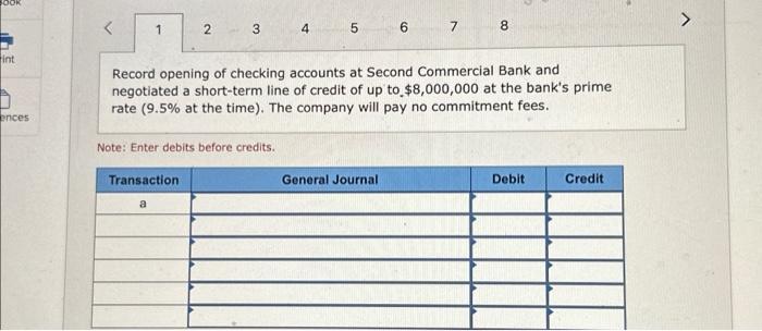 Solved Record opening of checking accounts at Second | Chegg.com