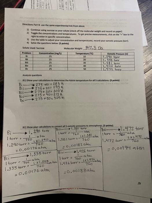 Solved Difections Part B- use the same experimental link | Chegg.com