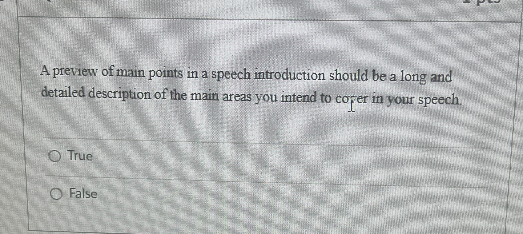 Solved A preview of main points in a speech introduction | Chegg.com