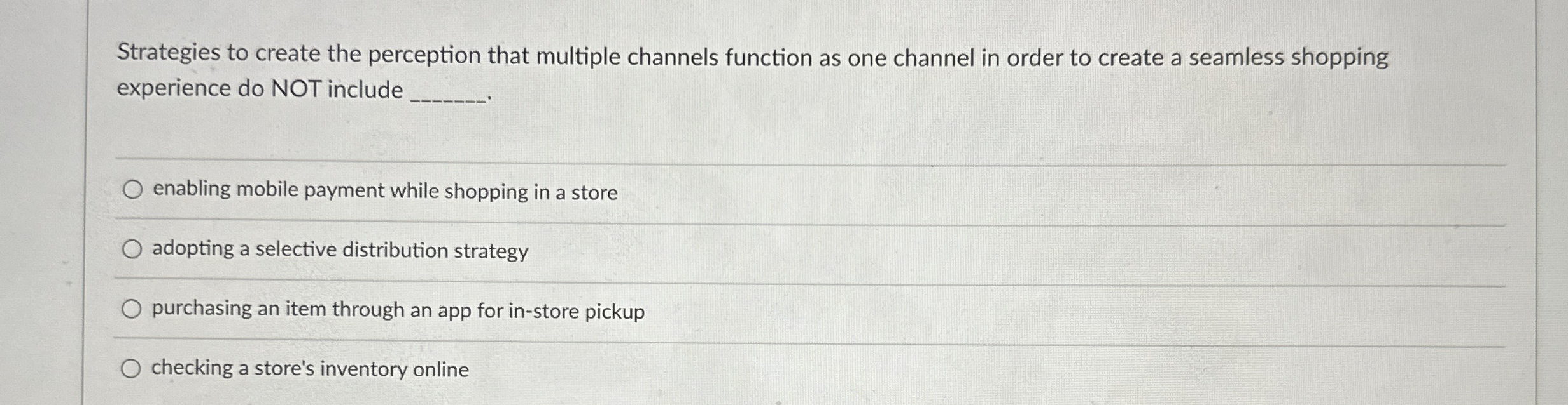 Solved Strategies to create the perception that multiple | Chegg.com