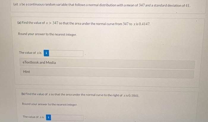Solved Let xbe a continuous random variable that follows a | Chegg.com