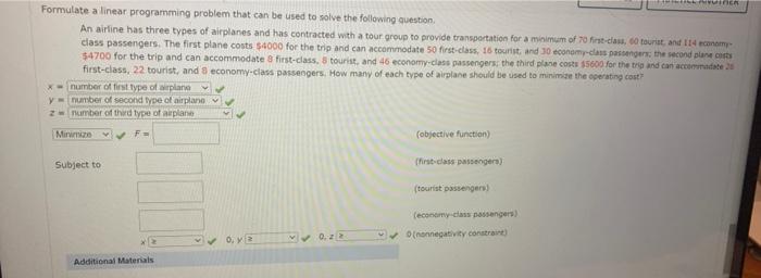 Solved Formulate a linear programming problem that can be | Chegg.com