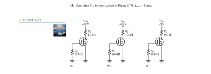 Solved 43. Determine VDs for each circuit in Figure | Chegg.com
