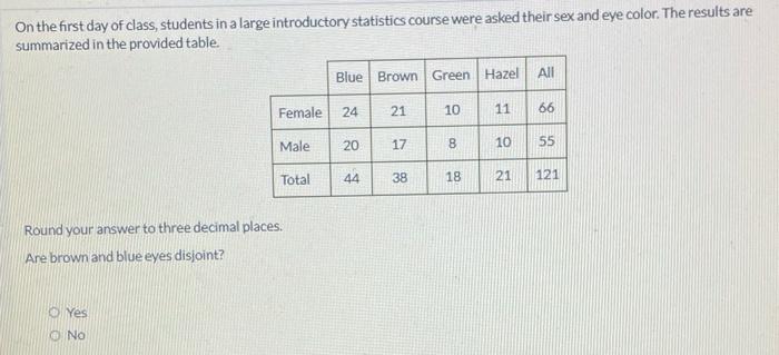 Solved On the first day of class, students in a large | Chegg.com