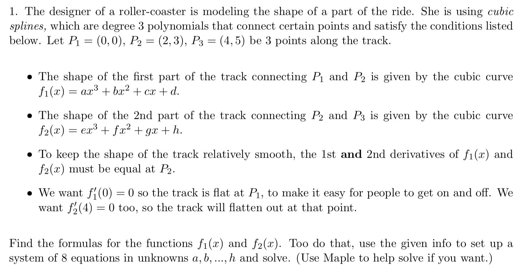 Solved The designer of a roller-coaster is modeling the | Chegg.com