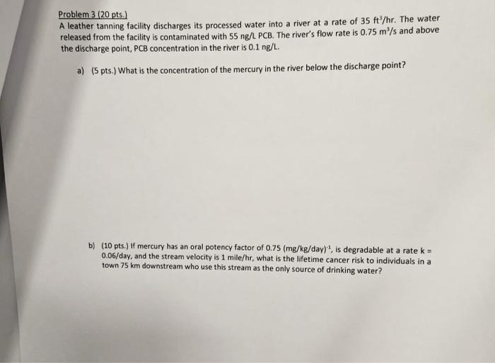 Problem 3 (20 pts.) A leather tanning facility | Chegg.com