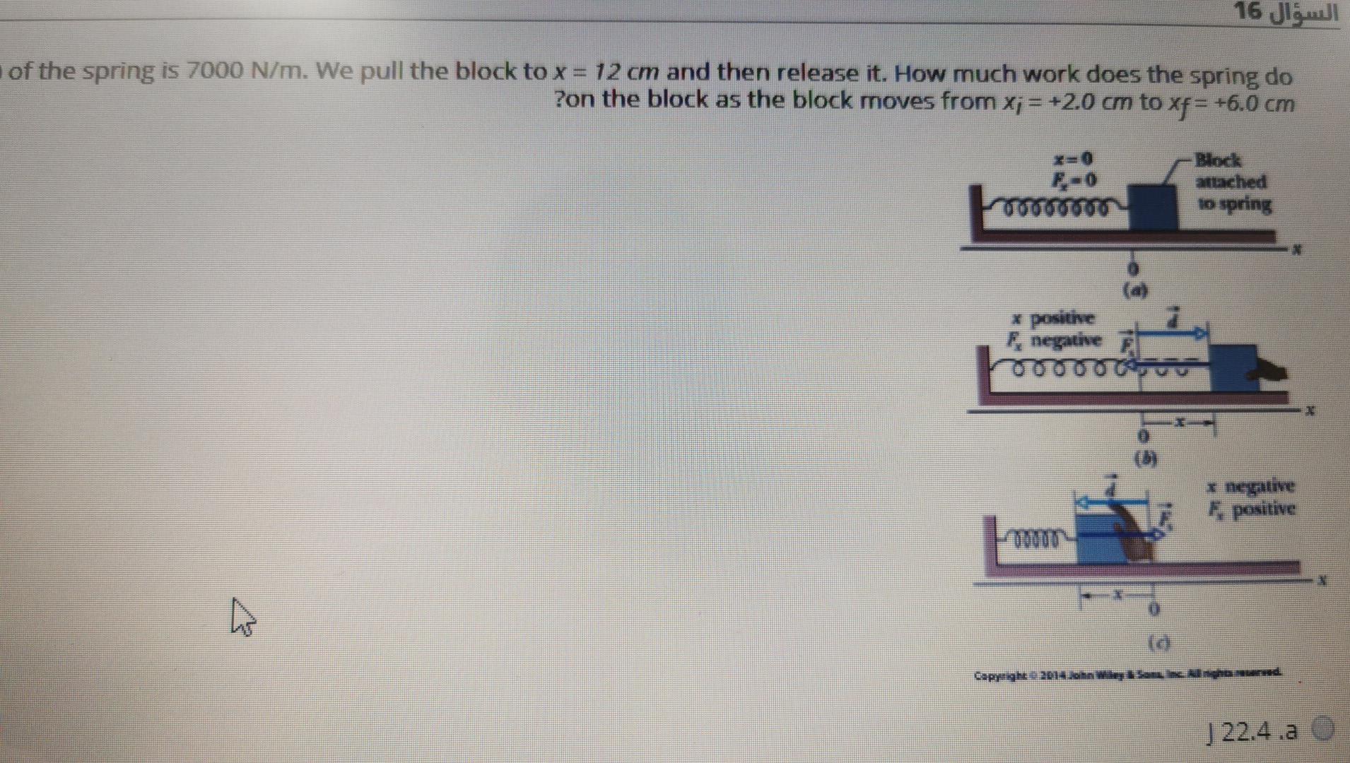 Solved A spring and block are in the arrangement as shown in | Chegg.com