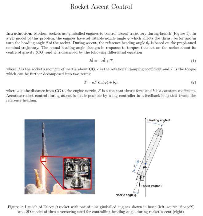 Solved Rocket Ascent Control Introduction. Modern rockets | Chegg.com