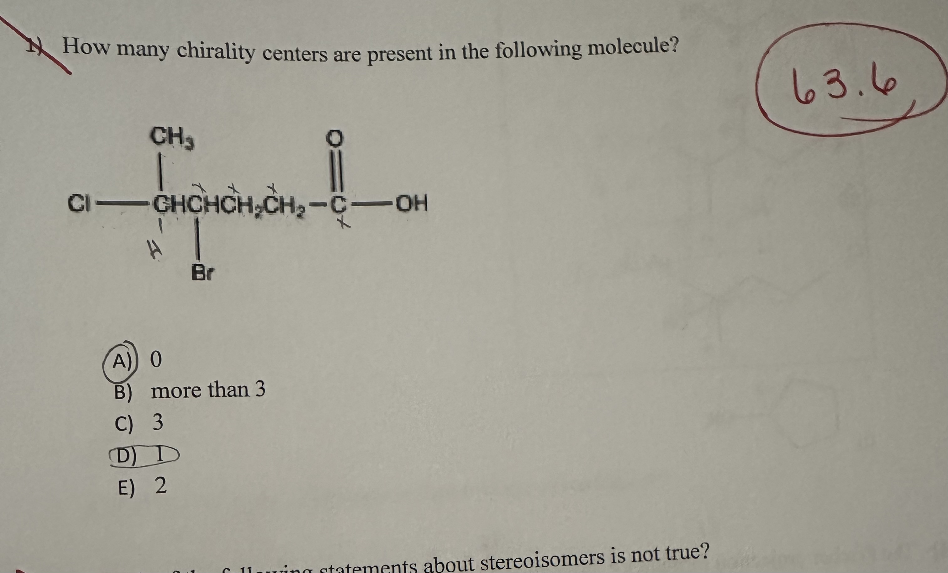 Solved How many chirality centers are present in the | Chegg.com