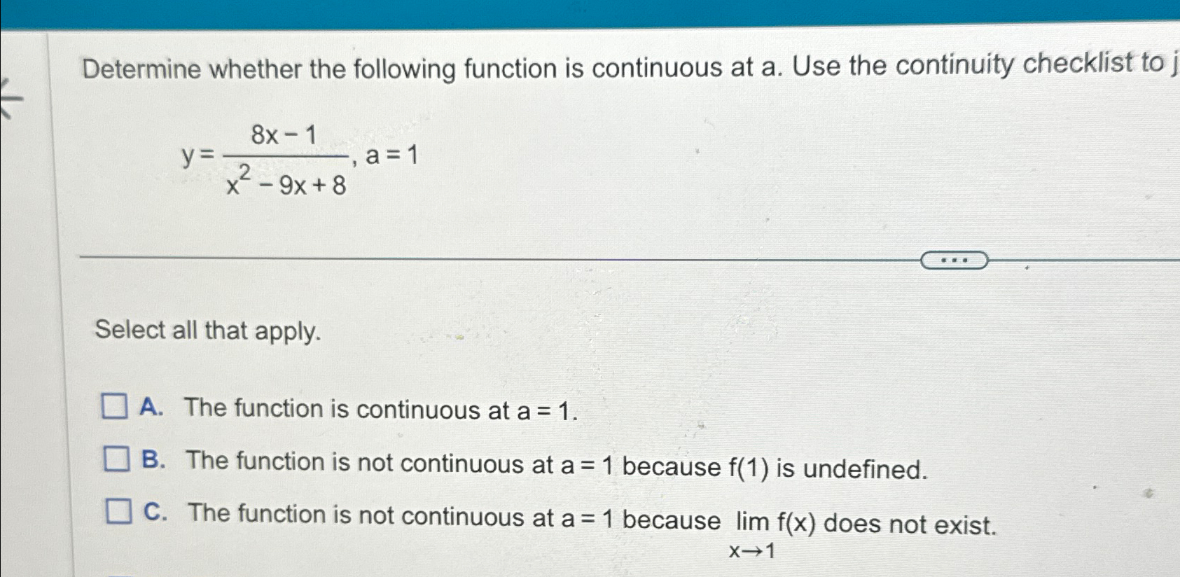 Solved Determine whether the following function is | Chegg.com