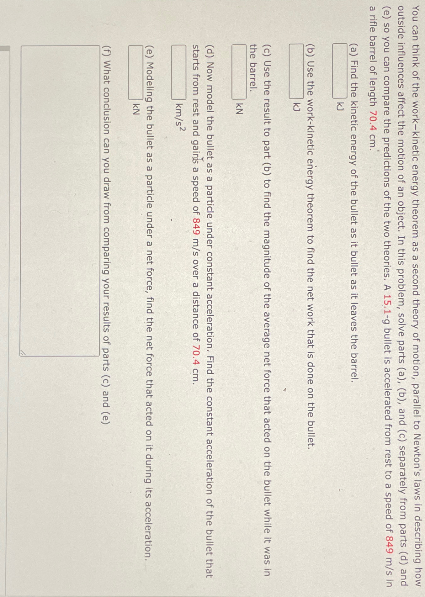 Solved You can think of the work-kinetic energy theorem as a | Chegg.com