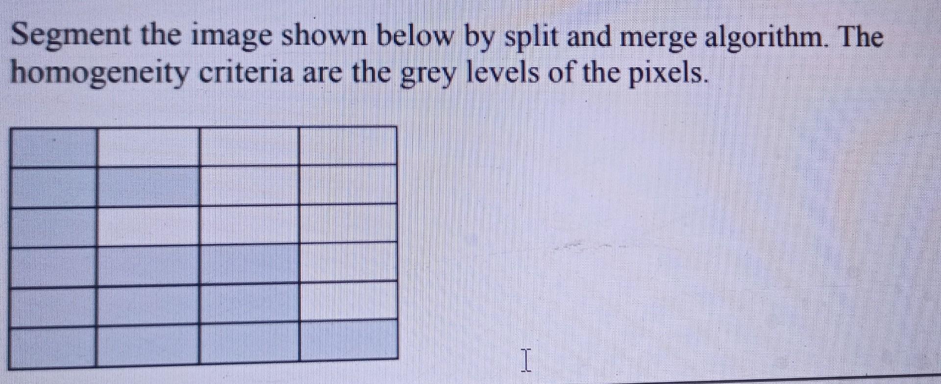 Solved Segment the image shown below by split and merge | Chegg.com