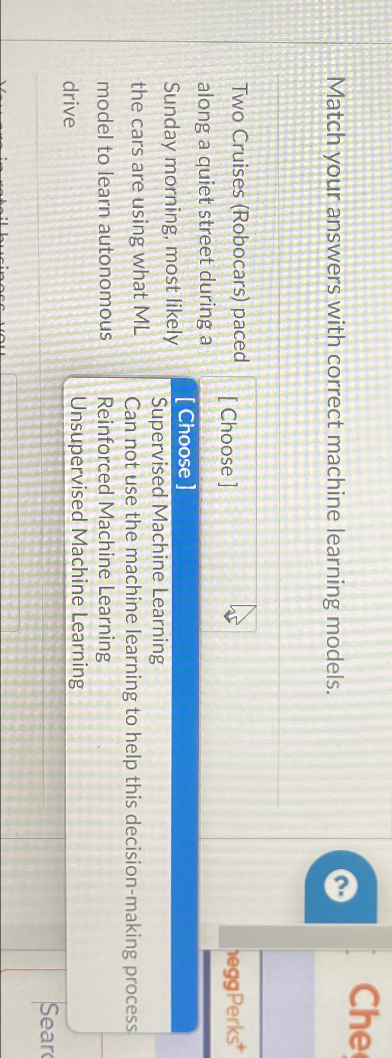 Solved Match your answers with correct machine learning | Chegg.com