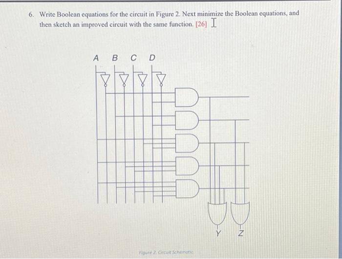 Solved 6 Write Boolean Equations For The Circuit In Figure