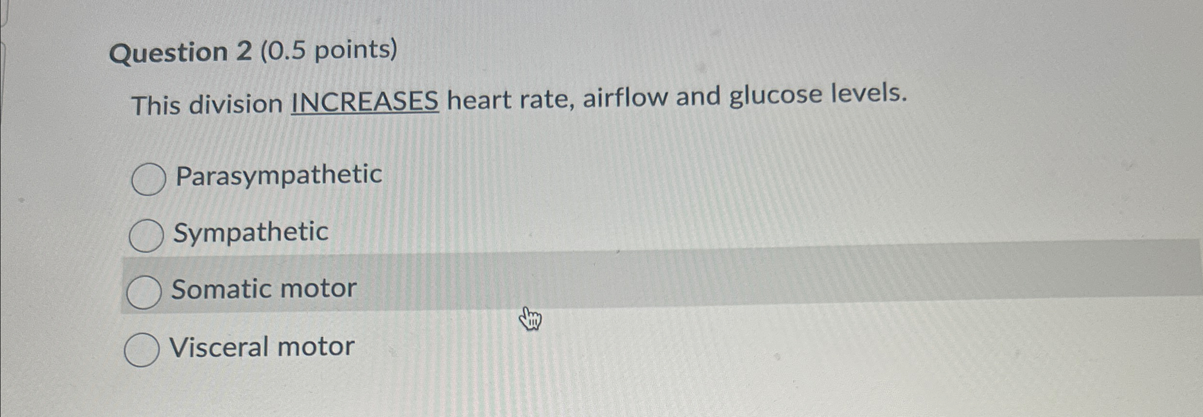 Solved Question 2 ( 0.5 ﻿points)This division INCREASES | Chegg.com