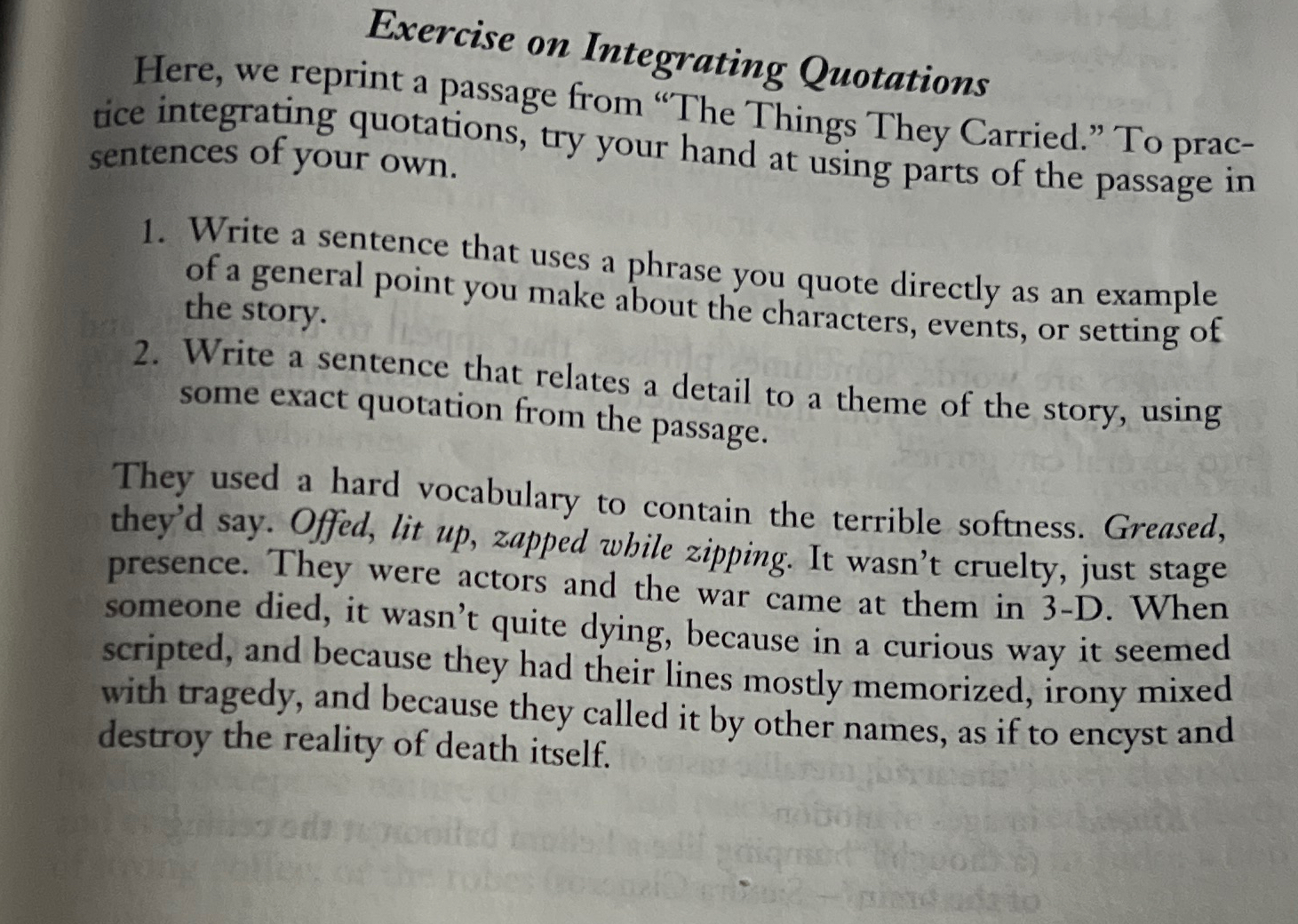 Solved Exercise on Integrating QuotationsHere, we reprint a | Chegg.com