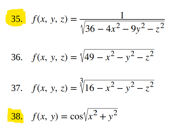 Solved Find the domain of the following functions. only | Chegg.com