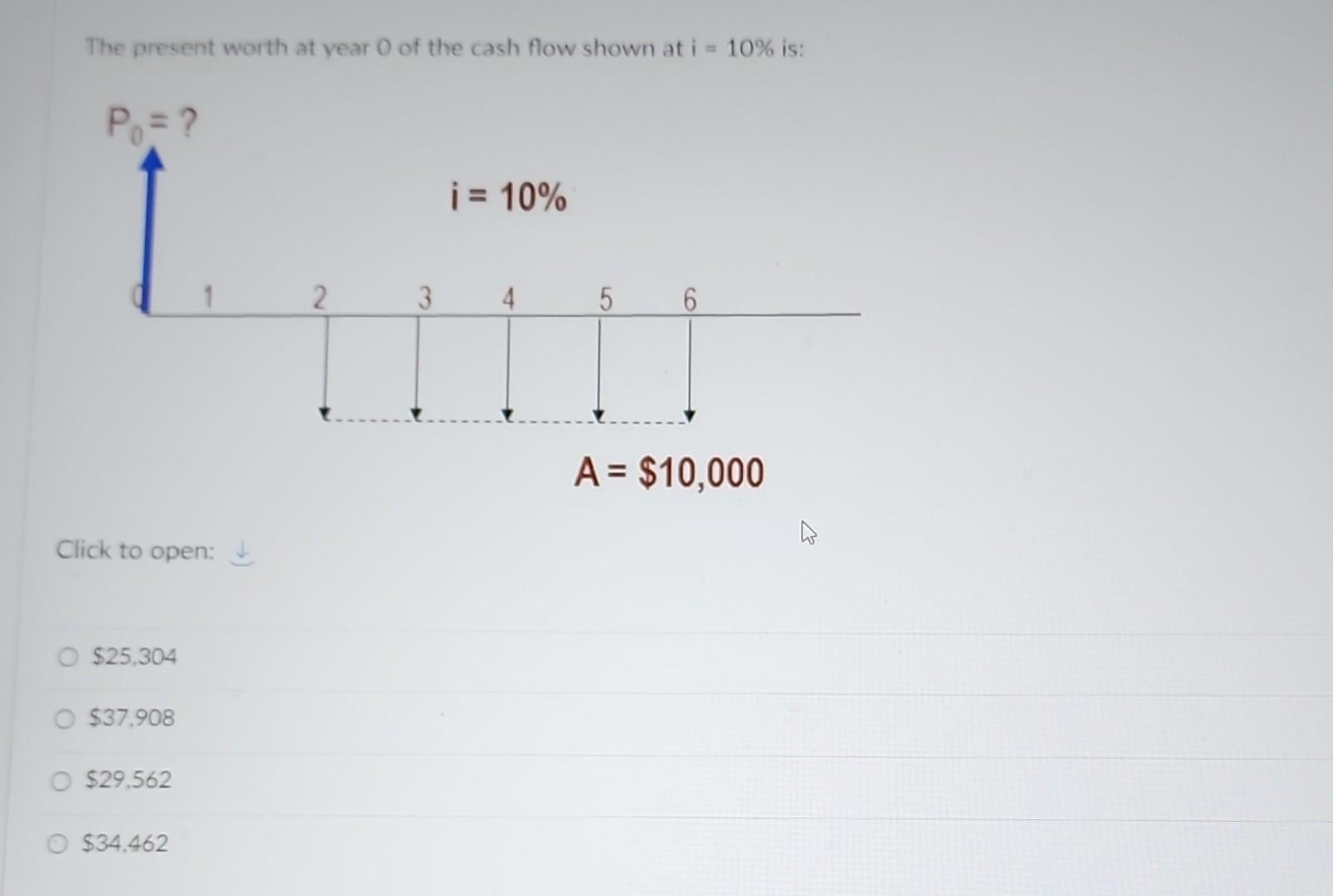 Cash Flow Diagram Present Worth Calculator Solved Calculate