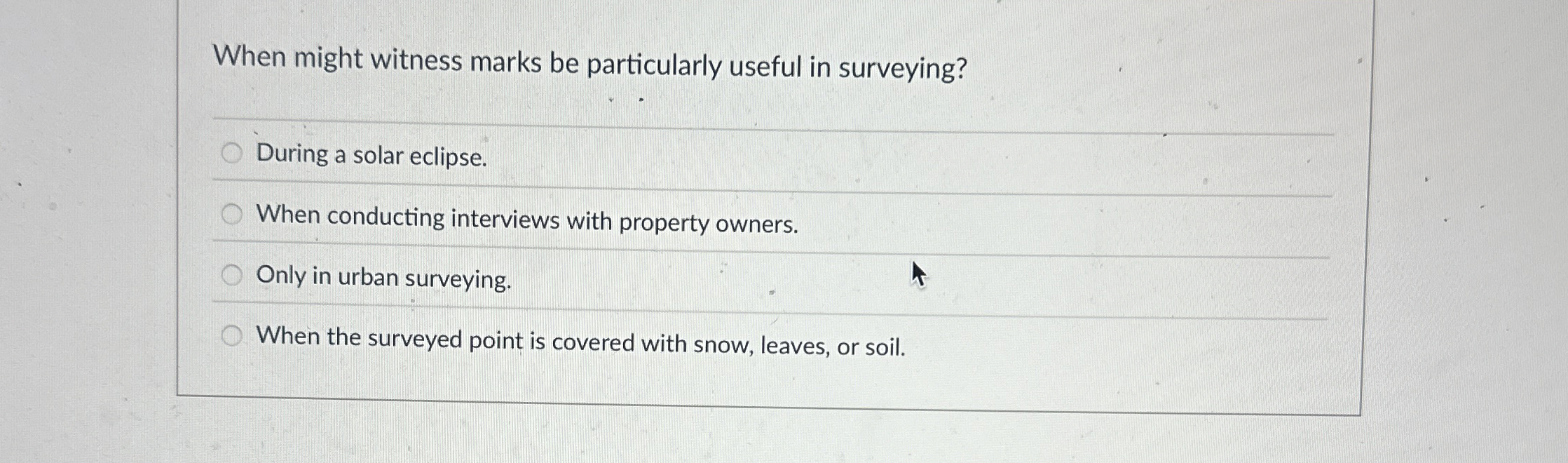 Solved When might witness marks be particularly useful in | Chegg.com