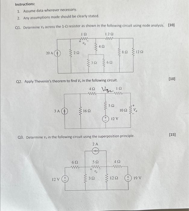 Solved Instructions: 1. Assume data wherever necessary. 2. | Chegg.com