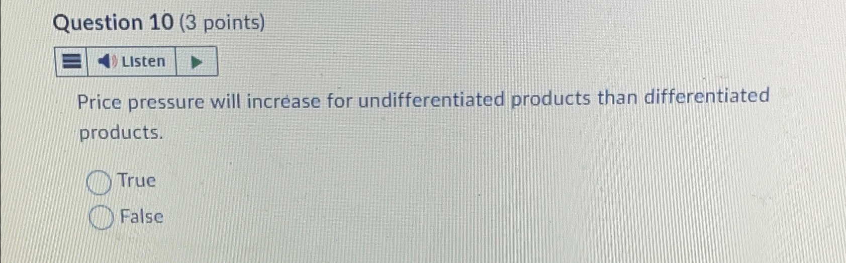 Solved Question 10 (3 ﻿points)Price pressure will increase | Chegg.com