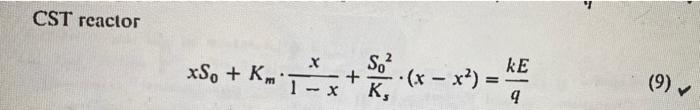 Solved can you derive the kinetics for a CSTR that is using | Chegg.com