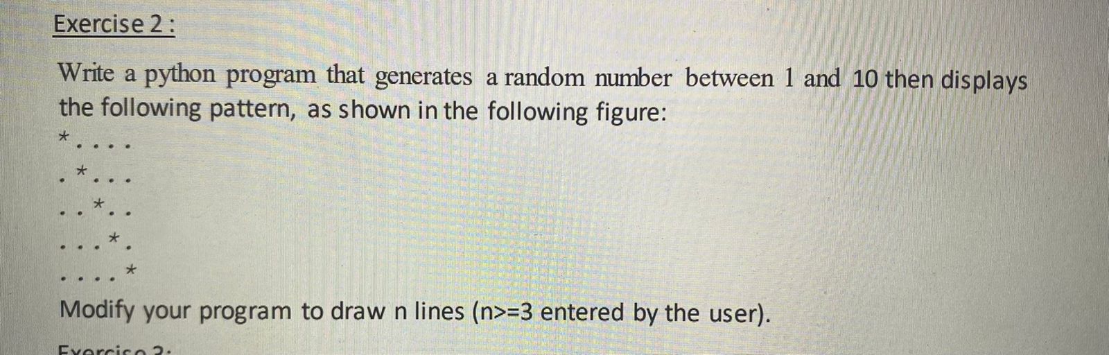 Could you please help me with this problem:Exercise | Chegg.com