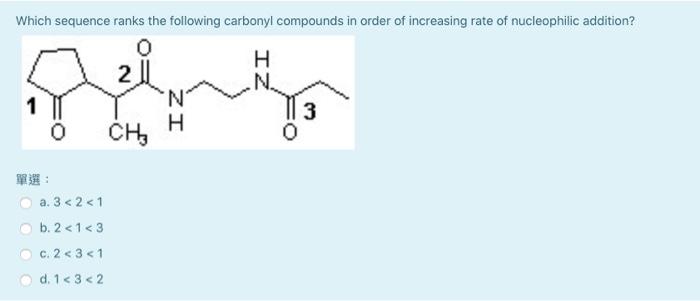 Solved Which sequence correctly ranks the following aromatic | Chegg.com