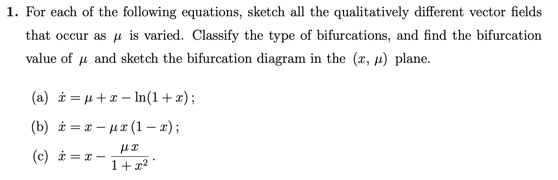 Solved For each of the following equations, sketch all the | Chegg.com