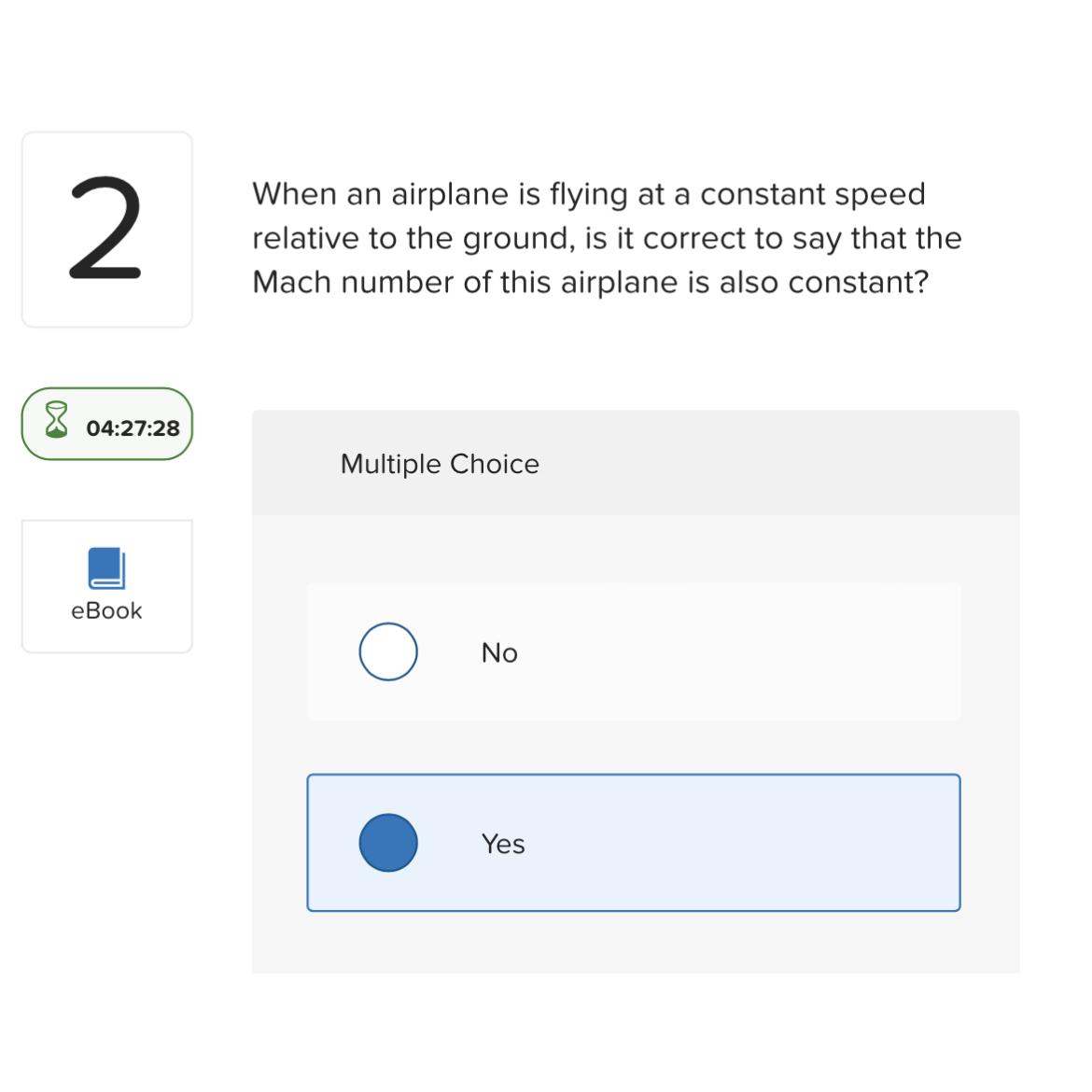 Solved 2When an airplane is flying at a constant speed | Chegg.com