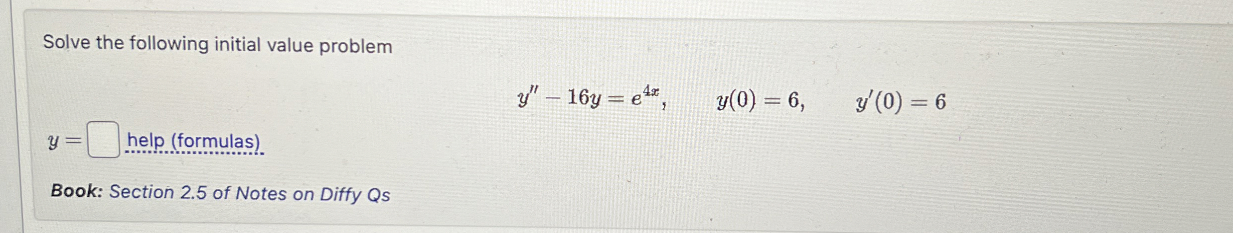 Solved Solve the following initial value | Chegg.com