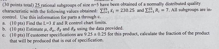 Solved ( 30 points total) 25 rational subgroups of size n=5 | Chegg.com