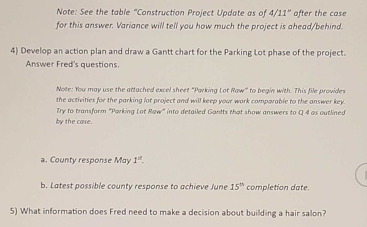 Solved Note: See the table "Construction Project Update as | Chegg.com