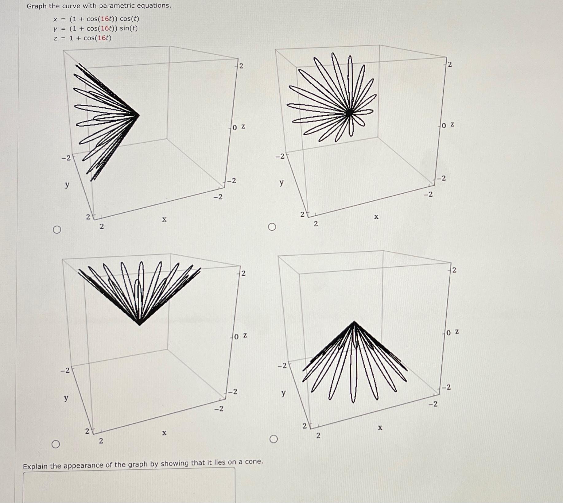 Solved Graph the curve with parametric | Chegg.com