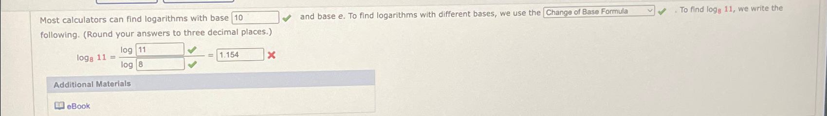 Solved Most calculators can find logarithms with base ﻿and | Chegg.com
