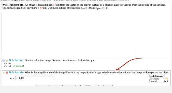 Solved 9\%) Problem 11: An object is located in air, 34 cm | Chegg.com Solved 9\%) Problem 11: An object is located in air, 34 cm | Chegg.com
