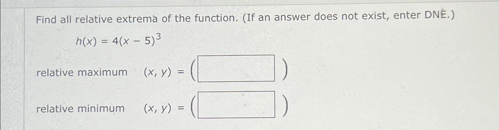 Solved Find all relative extrema of the function. (If an | Chegg.com