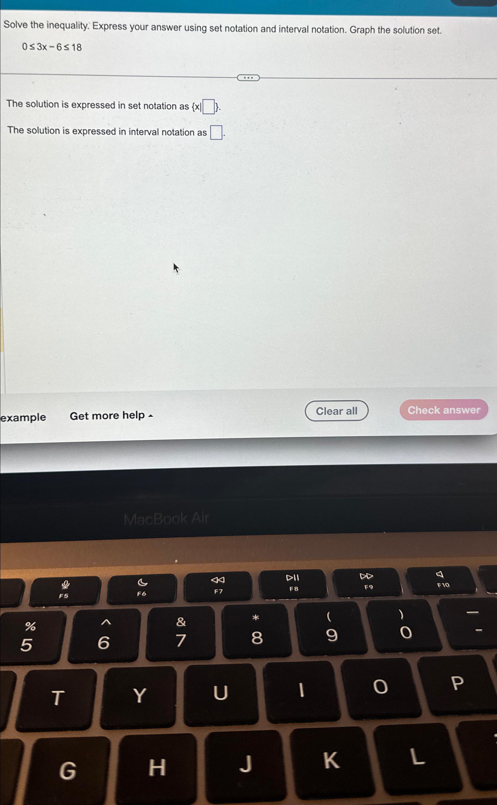 Solved Solve the inequality. Express your answer using set | Chegg.com