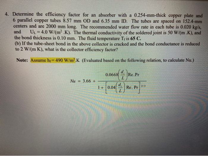 Solved 5. Calculate the efficiency factor and the | Chegg.com