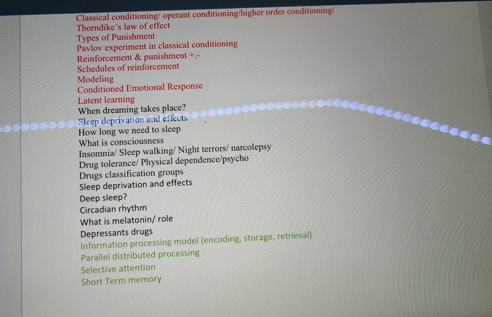 Solved Classical conditioning/operant conditioning/higher | Chegg.com