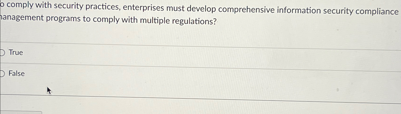 Solved o comply with security practices, enterprises must | Chegg.com