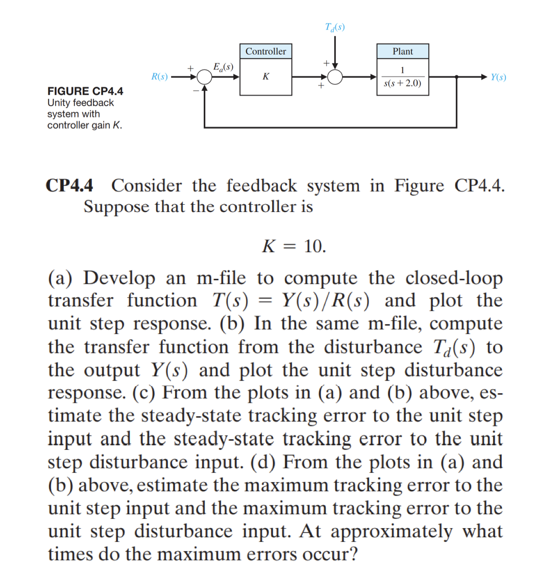 Solved CP4.4 ﻿Consider the feedback system in Figure | Chegg.com