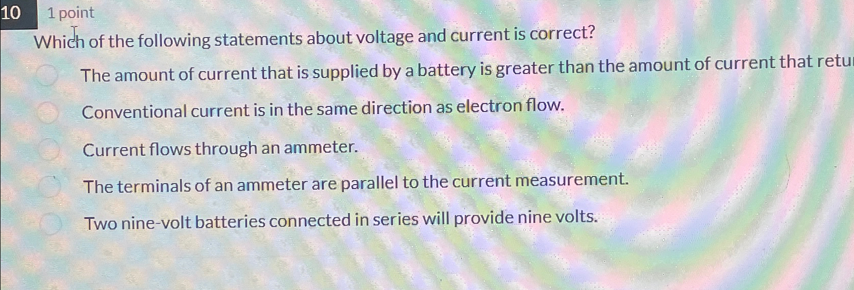 Solved 1 ﻿pointWhich of the following statements about | Chegg.com
