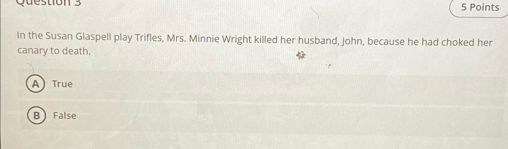 Solved In the Susan Glaspell play Trifles, Mrs. ﻿Minnie | Chegg.com