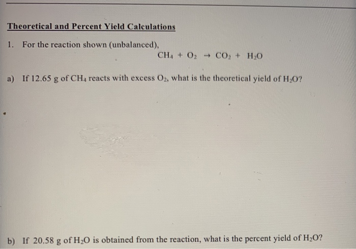 Solved For The Reaction Shown Calculate The Theoretical-cheggcom
