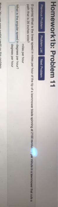 Solved Homework1b: Problem 11 Previous Problem Problem List | Chegg.com